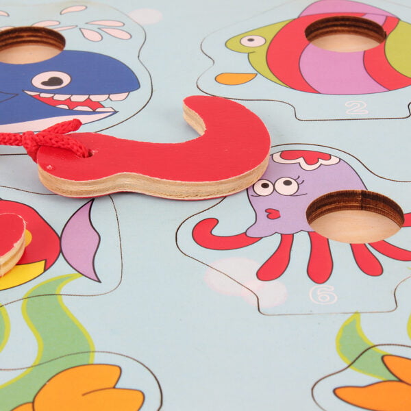 3D Wooden Fishing Puzzle Game Wooden Toys